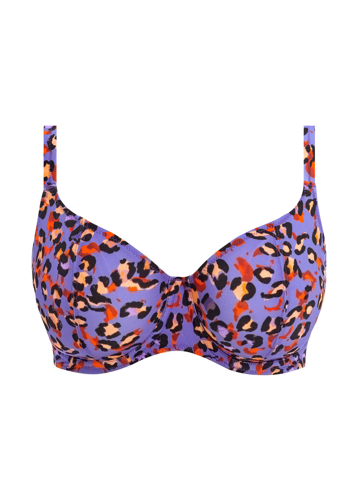 Santiago Nights Leopard Plunge Bikini Top From Freya